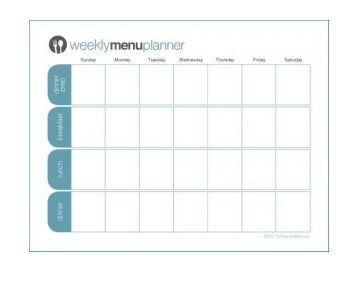 FREE Customizable Menu Planners - Kids Activities | Saving Money | Home ...