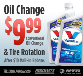 NTB: $9.99 Oil Change and Tire Rotation (After Mail-In Rebate) - Kids ...