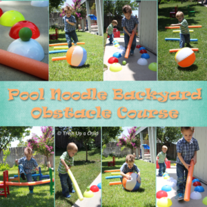 Pool Noodle Obstacle Course - Kids Activities | Saving Money | Home ...