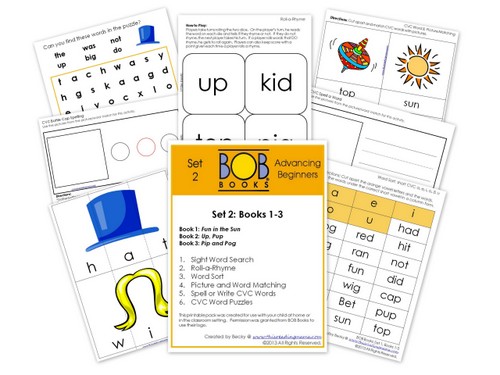 FREE BOB Book Printables for Set 2: Books 1-12 - Kids Activities ...