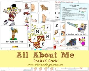 All About Me Pre/K Printable Pack Freebie - Kids Activities | Saving ...