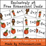 FREE Pumpkin Addition Flash Cards - Kids Activities | Saving Money ...
