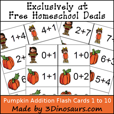 FREE Pumpkin Addition Flash Cards - Kids Activities | Saving Money ...