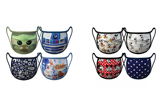 Disney Cloth Masks, 4 Pack Preorder (Mickey, Frozen, Star Wars and More ...