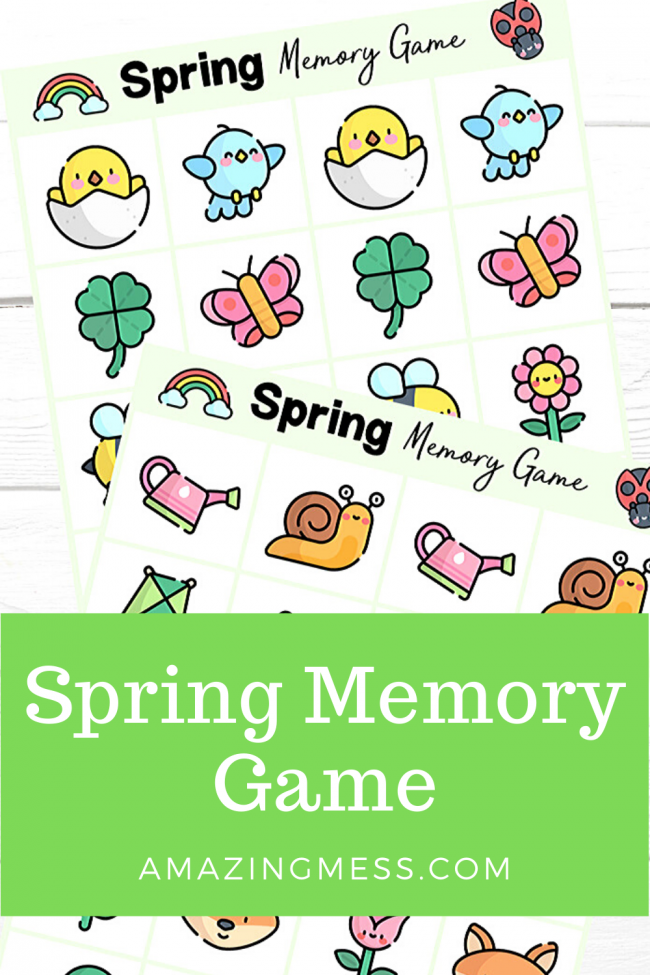FREE Spring Memory Game Printable - Kids Activities | Saving Money ...