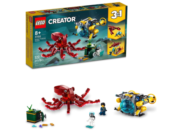 Amazon: LEGO Creator 3-In-1 Sunken Treasure Mission Submarine for $20. ...