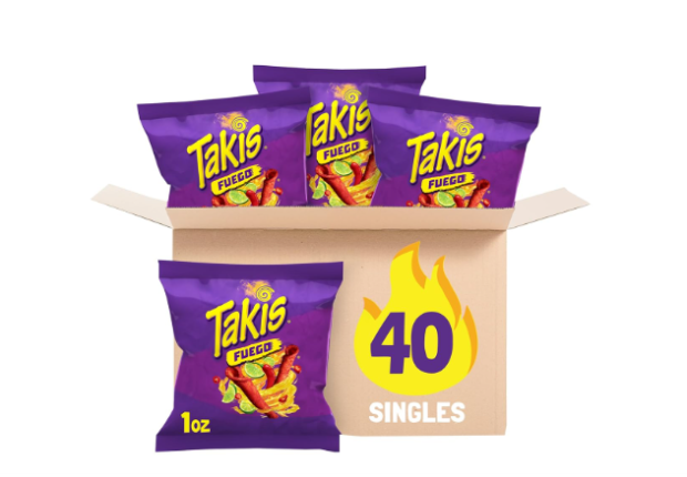 Takis Fuego Tortilla Chips (40 Individual Bags) for $12.38 (Reg. $23 ...