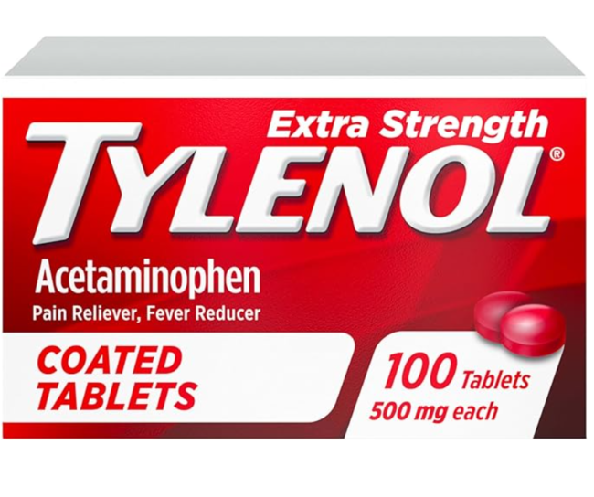 Tylenol Extra Strength Coated Tablets (100-Ct.) for $4.04 (Reg. $15 ...