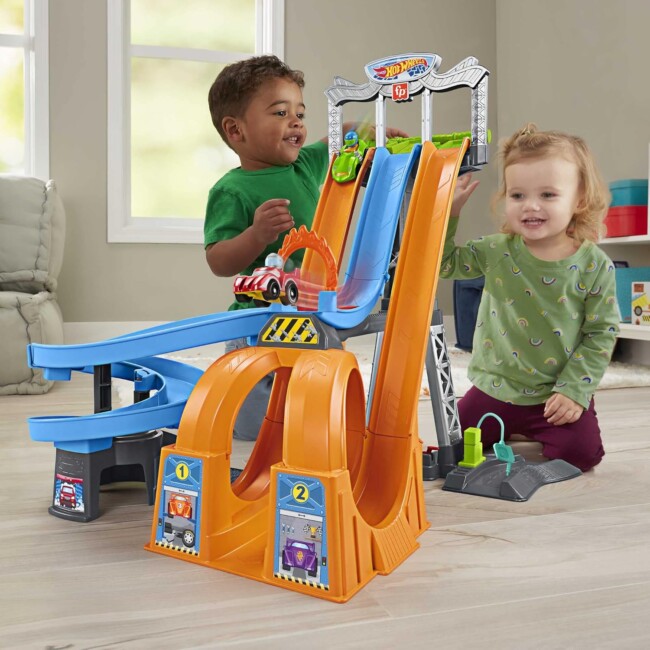 Fisher-Price Little People Hot Wheels Racing Loops Race Track for $27. ...