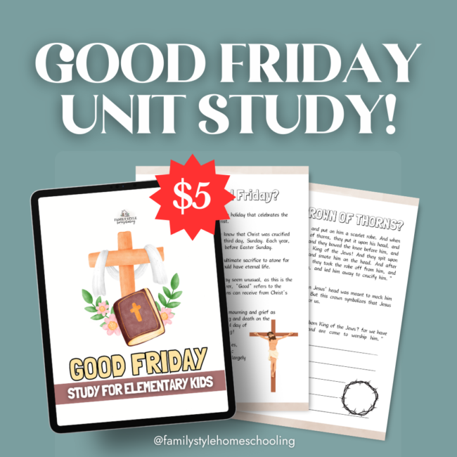 Good Friday Unit Study for $5 (Limited Time) - Kids Activities | Saving ...