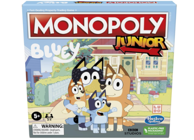 Monopoly Junior Bluey Edition Board Game for $13.99 (Reg. $20) - Kids ...