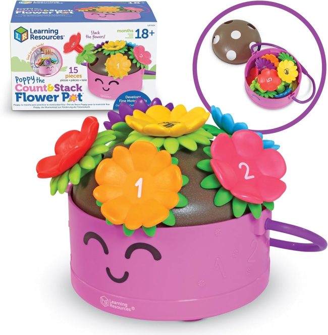 Learning Resources Poppy the Count & Stack Flower Pot for $10.99 - Kids ...